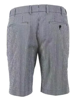 BERWICH Striped Straight-leg Bermuda Shorts - Blue