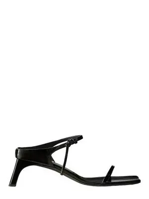 Calvin Klein Square-toe Knotted Sandals - Black