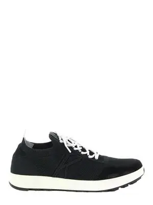 Kiton Suede Trimmed Slip-on Sneakers - Black