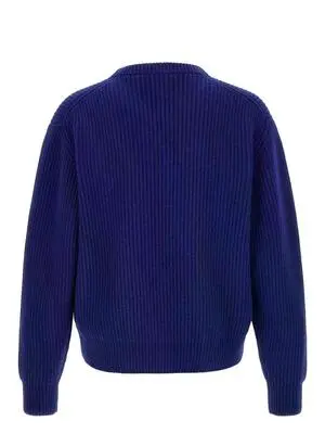 JIL SANDER Fisherman's Rib Sweater - Blue