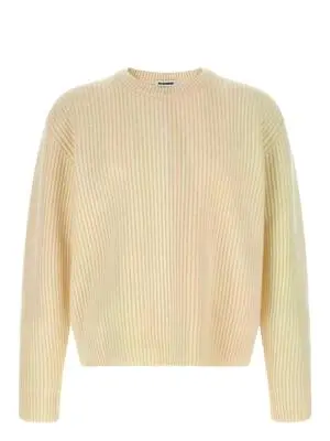 JIL SANDER Fisherman's Rib Sweater - Neutrals