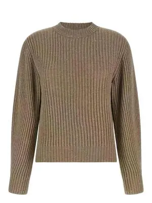 Brunello Cucinelli Rib-knit Sequin Embellished Sweater - Neutrals