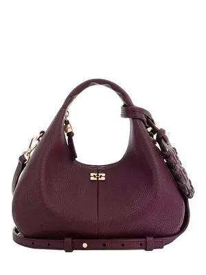 GANNI Knotted Handle Shoulder Bag - Red