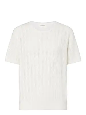 LISA YANG Suyin Pointelle Cotton And Cashmere Sweater - White