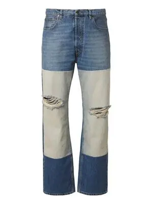 MAISON MARGIELA Distressed Straight Leg Jeans - Blue