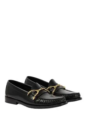 Alexander McQueen Wishbone Leather Loafers - Black