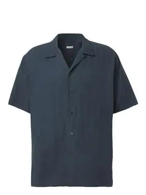 A.PRESSE Vintage Silk And Linen Shirt - Blue