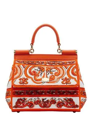 Dolce & Gabbana Dolce&Gabbana Sicily Medium Top-Handle Bag Orange