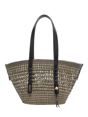 Loewe Loewe Paula's Ibiza Braid Medium Basket Bag Green