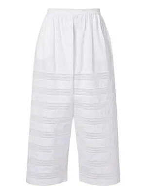 Alaïa Cotton Poplin Wide-leg Culottes - White