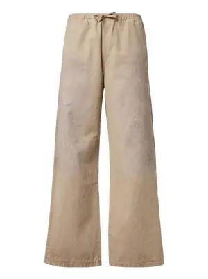 Acne Studios Cotton Twill Wide-leg Pants - Beige