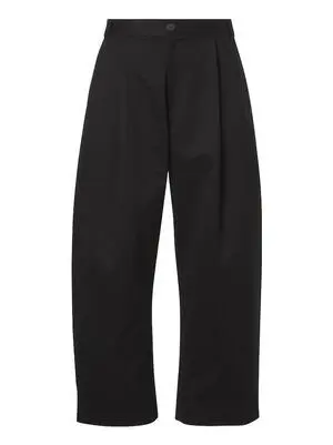 Studio Nicholson Sorte Cotton Wide-leg Pants - Black