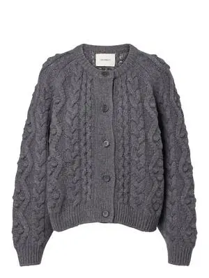 LISA YANG Cable-knit Cashmere Cardigan - Grey