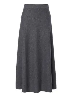 LISA YANG Cashmere Midi Skirt - Grey