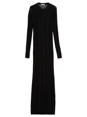 Max Mara Mesh Panelled Midi Dress - Black