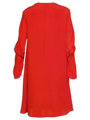 Balenciaga Crepe Oversized Shift Dress - Red