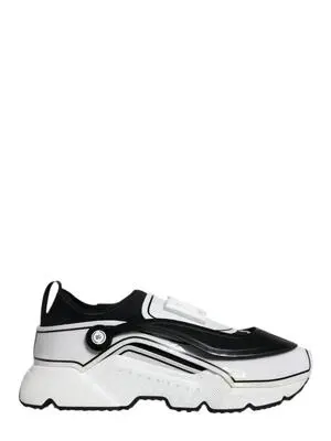 Dolce & Gabbana Portofino Logo Plaque Slip-on Sneakers - White