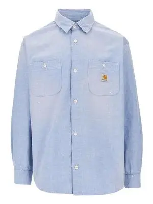 Carhartt Work In Progress Painter' Chambray Cotton Hirt - Blue