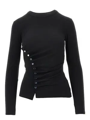 PACO RABANNE RABANNE Long-Sleeved Jersey Top With Press-Studs