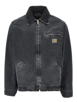 Carhartt Work In Progress 'detroit' Cotton Jacket Man Black