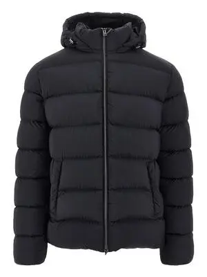 Herno Nylon Microfiber Goose Down Jacket - Black