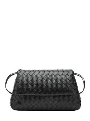 Bottega Veneta Intrecciato Giorno Clutch - Black