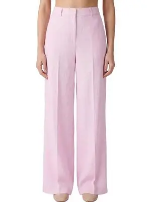 MSGM Tailored Wide-leg Pants - Pink