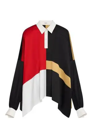Celine Colorblock Polo Shirt - Black