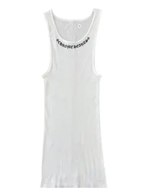 Chrome Hearts X Mayumi Foti Neck Logo Ribbed Tank Top - White