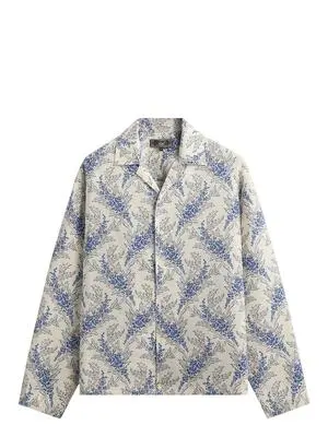 Kith Kith Floral Print Cupro Linen Long Sleeve Shirt Grey