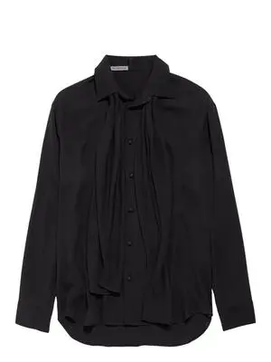 Balenciaga Draped Shirt - Black