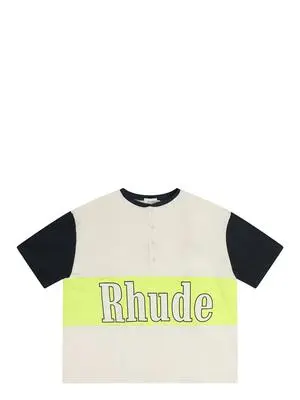 Rhude Paneled Henley T-shirt - Green