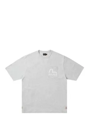 PALACE X Evisu Heavy Wash T-shirt - Grey