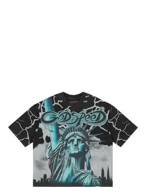 GODSPEED Graphic Print T-shirt - Grey