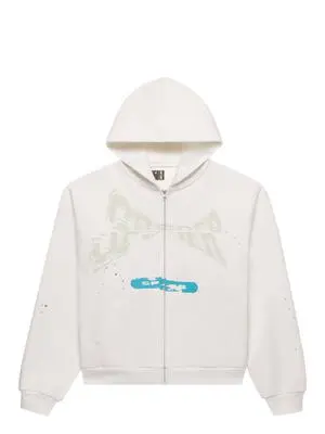 SP5DER T&f Zip Up Hoodie - White