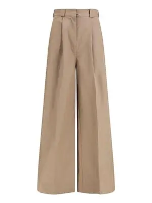 Balenciaga High-waisted Tailored Wide-leg Trousers - Tan