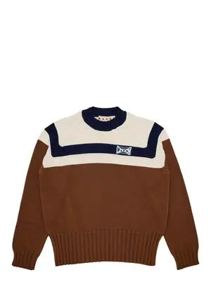 Marni Striped Roundneck Sweater - Brown