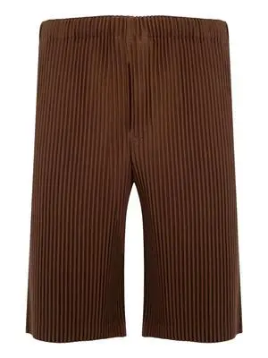 Issey Miyake Pleated Shorts - Brown