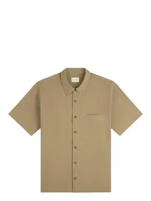Aimé Leon Dore Short Sleeve Seersucker Shirt - Yellow