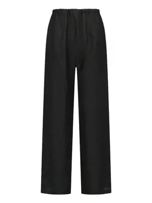 AMOMENTO Linen Banding Pants - Black