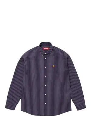 Supreme Striped Button-up Shirt - Purple