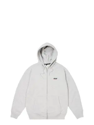 PALACE Zip-up Hooded Sweatshirt With Logo Detail - Grey