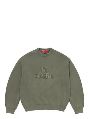 Supreme Overdyed Raised Pullover - Green