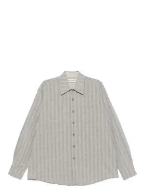 Our Legacy Above Shirt In Sage Trail Check Dryline Weave - Multicolor