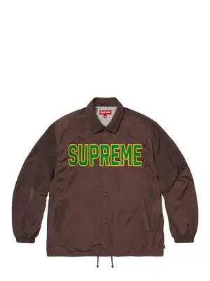 Supreme Spellout Coaches Jacket - Brown
