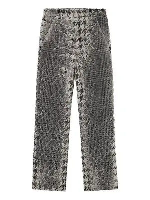 DIESEL® Distressed Tweed Trousers - Grey