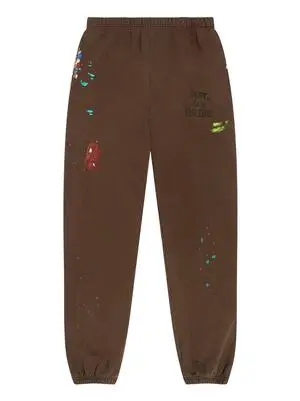 GALLERY DEPT. French Logo Paint Splatter Sweatpants - Brown