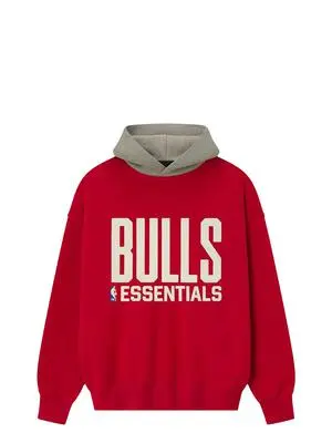 Fear Of God X Nba Bulls Sports Fit Hoodie - Red