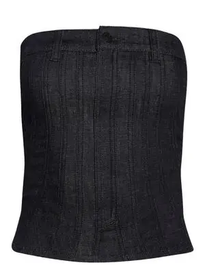 MUGLER Mugler Strapless Denim Top