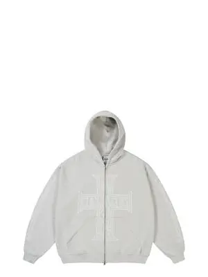PALACE Y So Cross Pigment Full Zip Hoodie - Grey